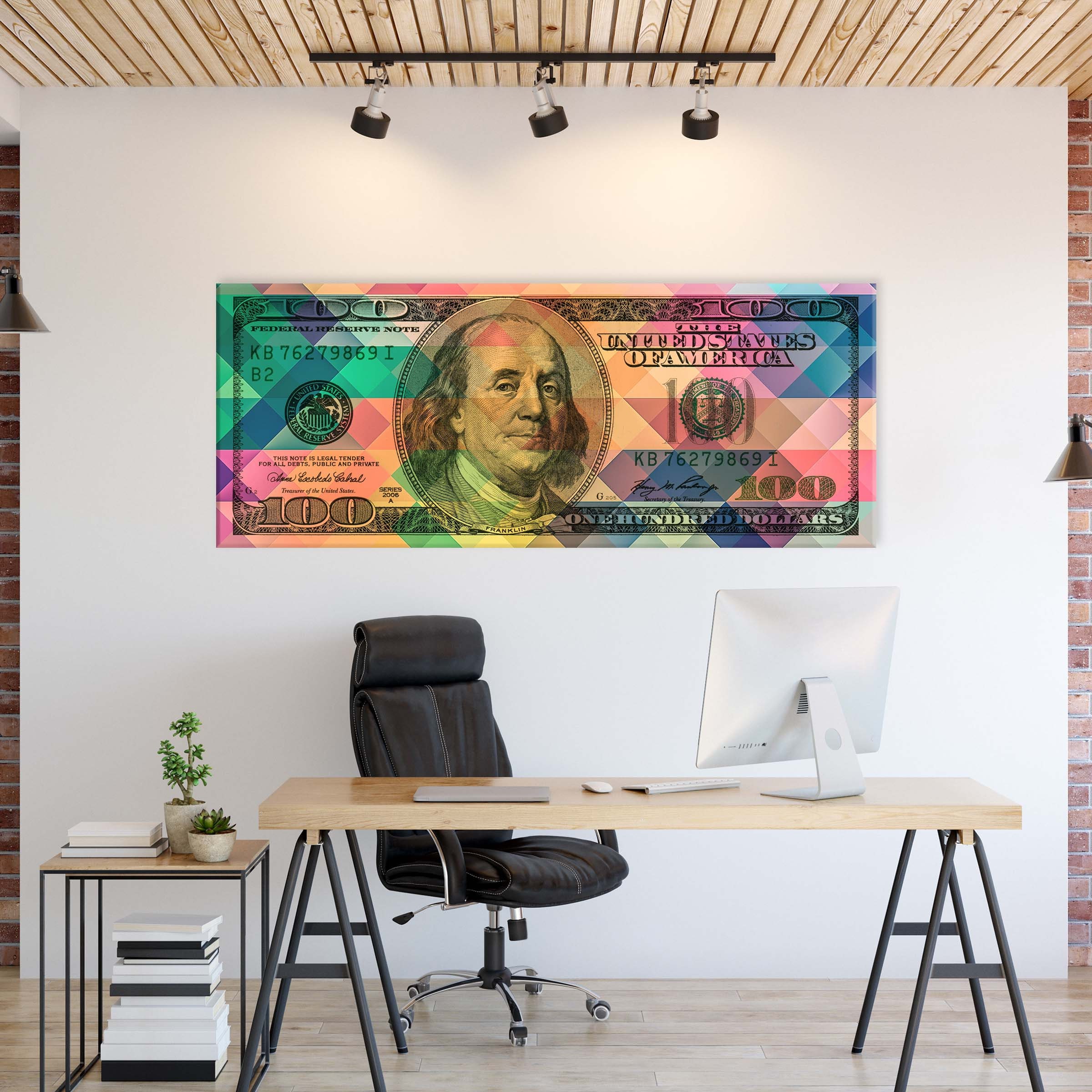 Money Art 100 Dollar Canvas Print Ready to Hang Exclusive - Etsy