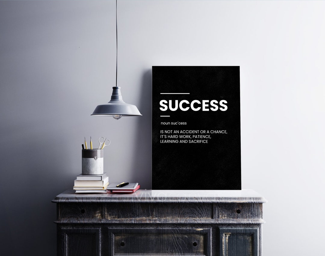 Success Definition - Motivational Canvas Art - Success Art - Success ...