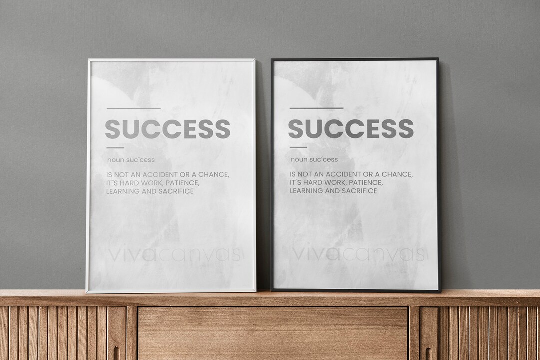 Success White Definition - Motivational Canvas Art - Success Art ...