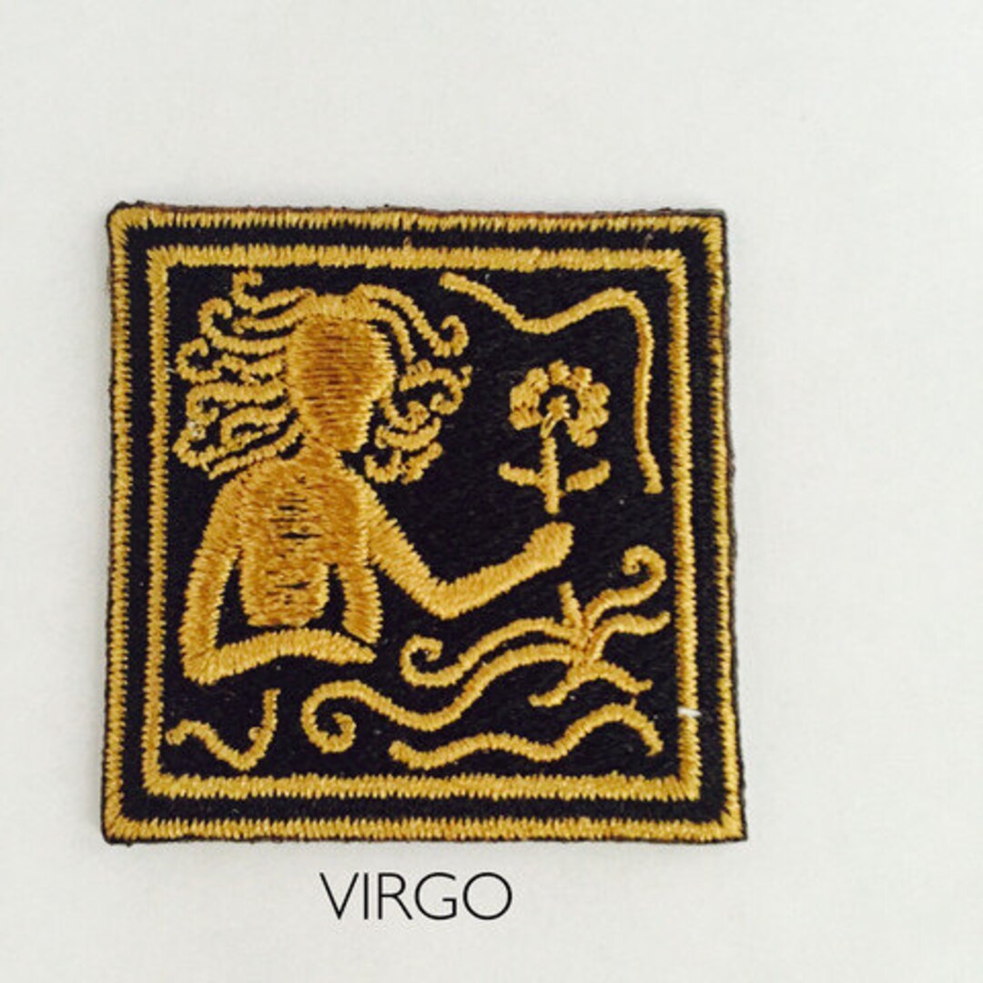 Virgo Embroidered Patch Iron Or Sew On Etsy