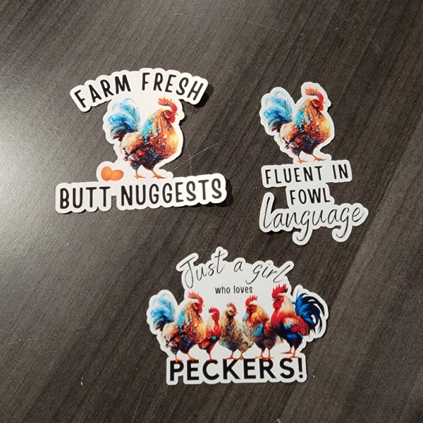 Chicken Stickers - Etsy