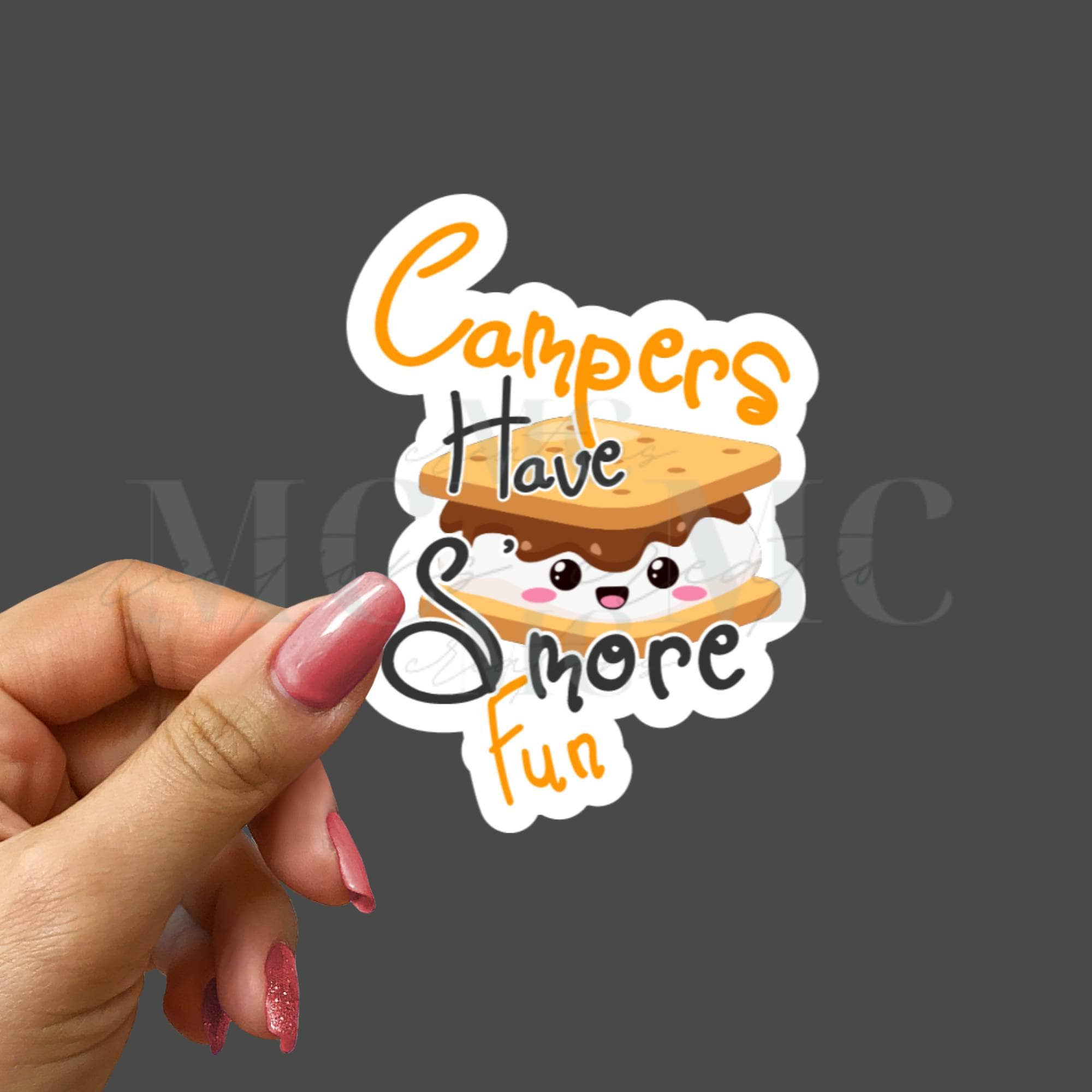S'more Stickers, S'mores Stickers, Happy S'mores, Smile, Morris Code, S ...