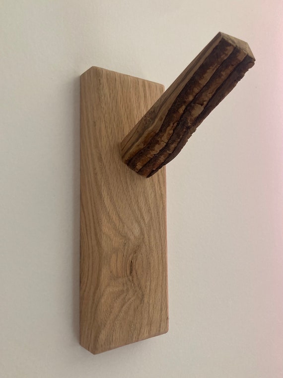 Flush Mount Oak Coat Hanger - Etsy