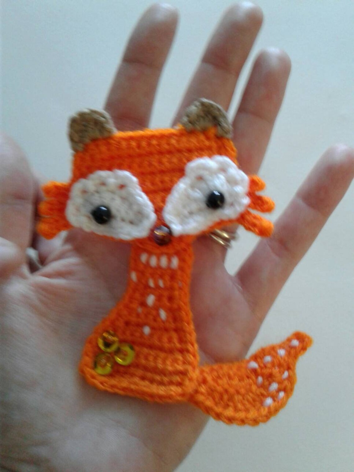 Super Cute Crochet Fox Applique Patch - Etsy