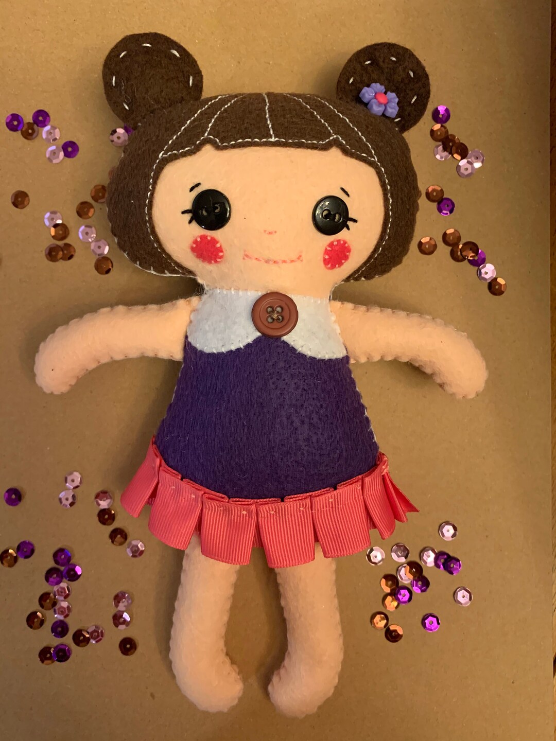 Beautiful Felt Rag Doll - Etsy