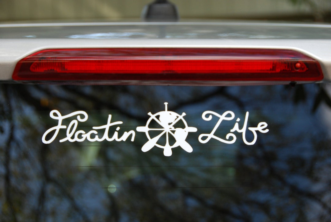 Floatin Life Decal Vinyl Decal- Kayak Paddle Sticker- Canoe Oar Decal ...