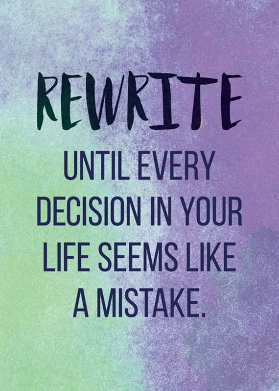 Rewrite Your Life Funny Inspirational Quote Funny Prints - Etsy