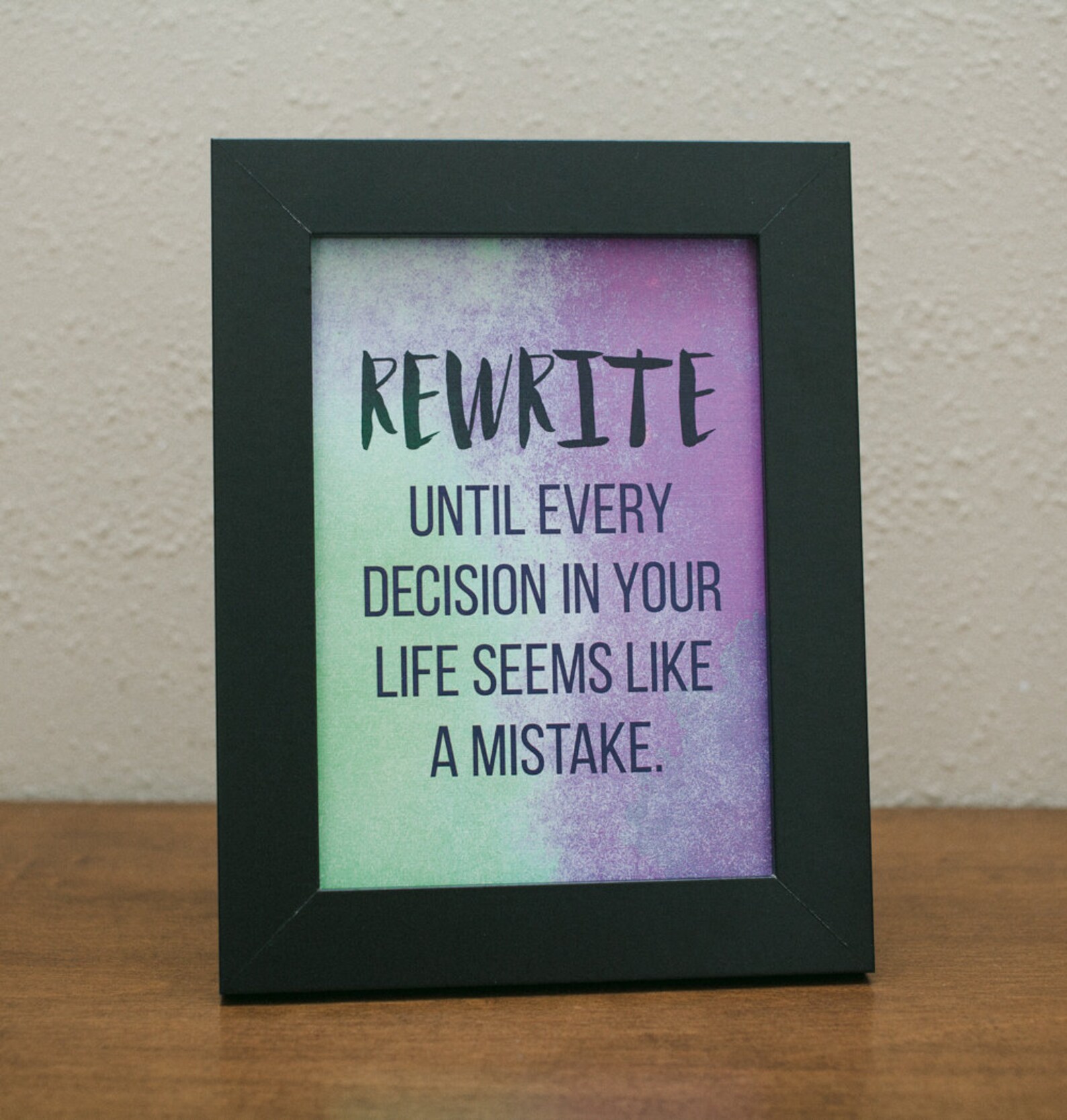 Rewrite Your Life Funny Inspirational Quote Funny Prints - Etsy