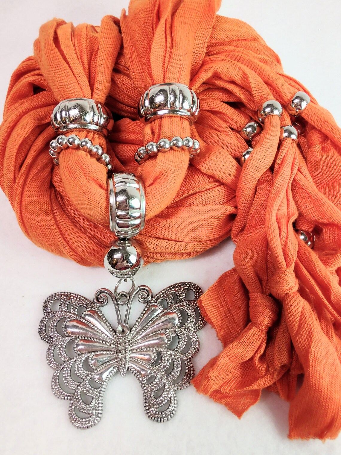 Jeweled Pendant Fashion Scarves With Scarf Ring Slide and - Etsy Canada