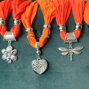 Jeweled Pendant Fashion Scarves With Scarf Ring Slide and Beading - Etsy