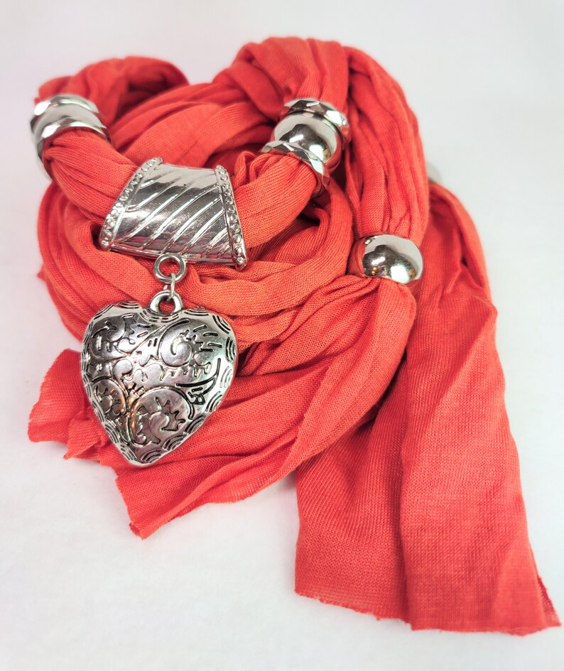 Jeweled Pendant Fashion Scarves With Scarf Ring Slide and - Etsy Canada