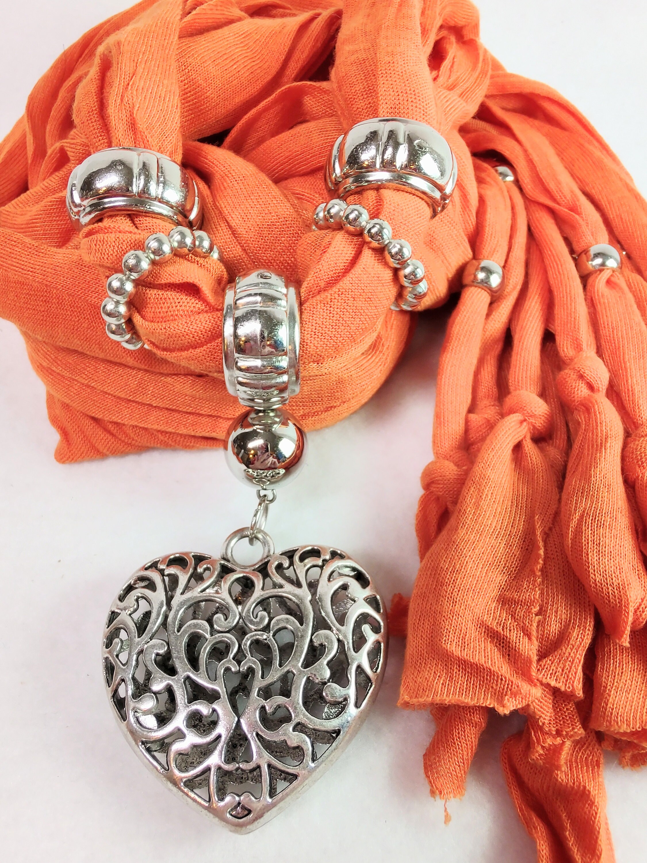 Jeweled Pendant Fashion Scarves With Scarf Ring Slide and - Etsy Canada
