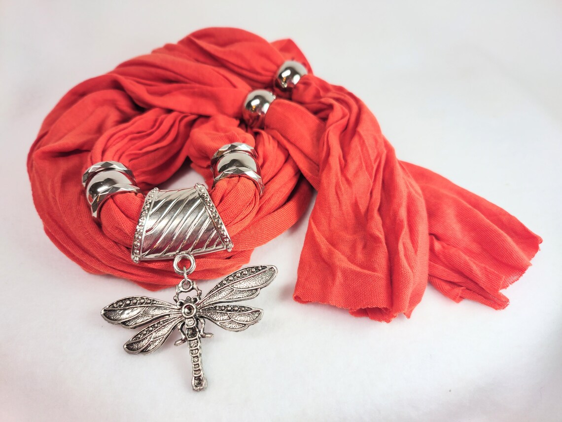 Jeweled Pendant Fashion Scarves With Scarf Ring Slide and - Etsy Canada