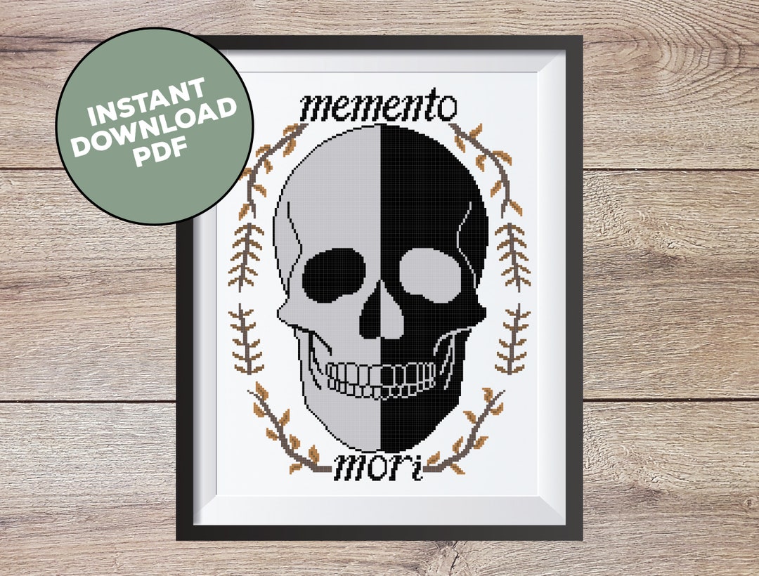 Memento Mori Cross Stitch Pattern Gothic Cross Stitch Pop - Etsy