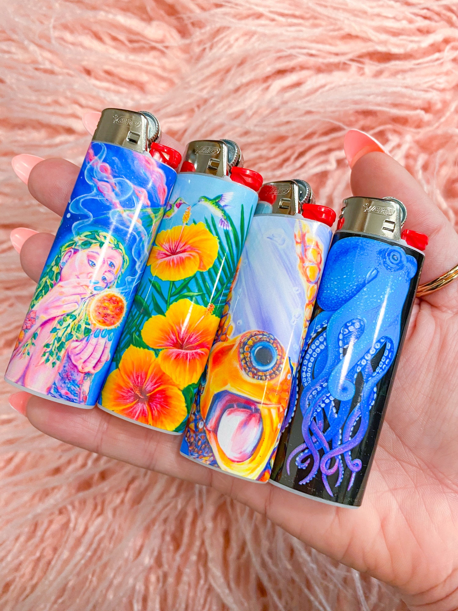 Flamingo Lighter | Bic Lighter | Stoner Gift Ideas | Weed Accessories ...