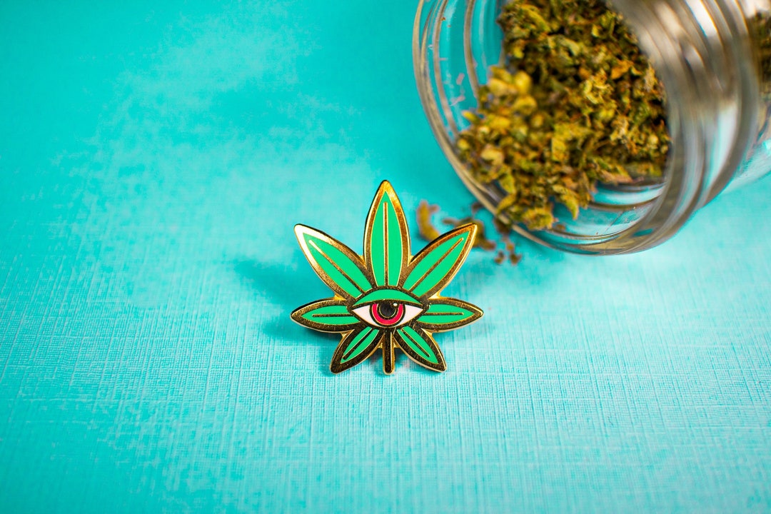 Cannabis Pins | Weed Leaf Enamel Pin | Gift Ideas for Stoners | Weed ...