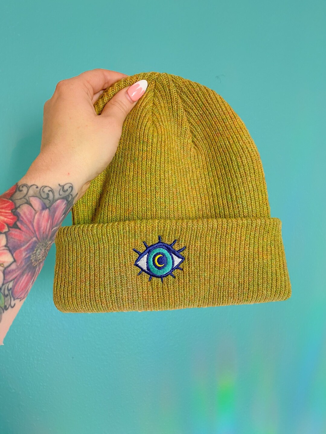 Eye Beanie Embroidered Third Eye Hat Eye Accessories Eye - Etsy