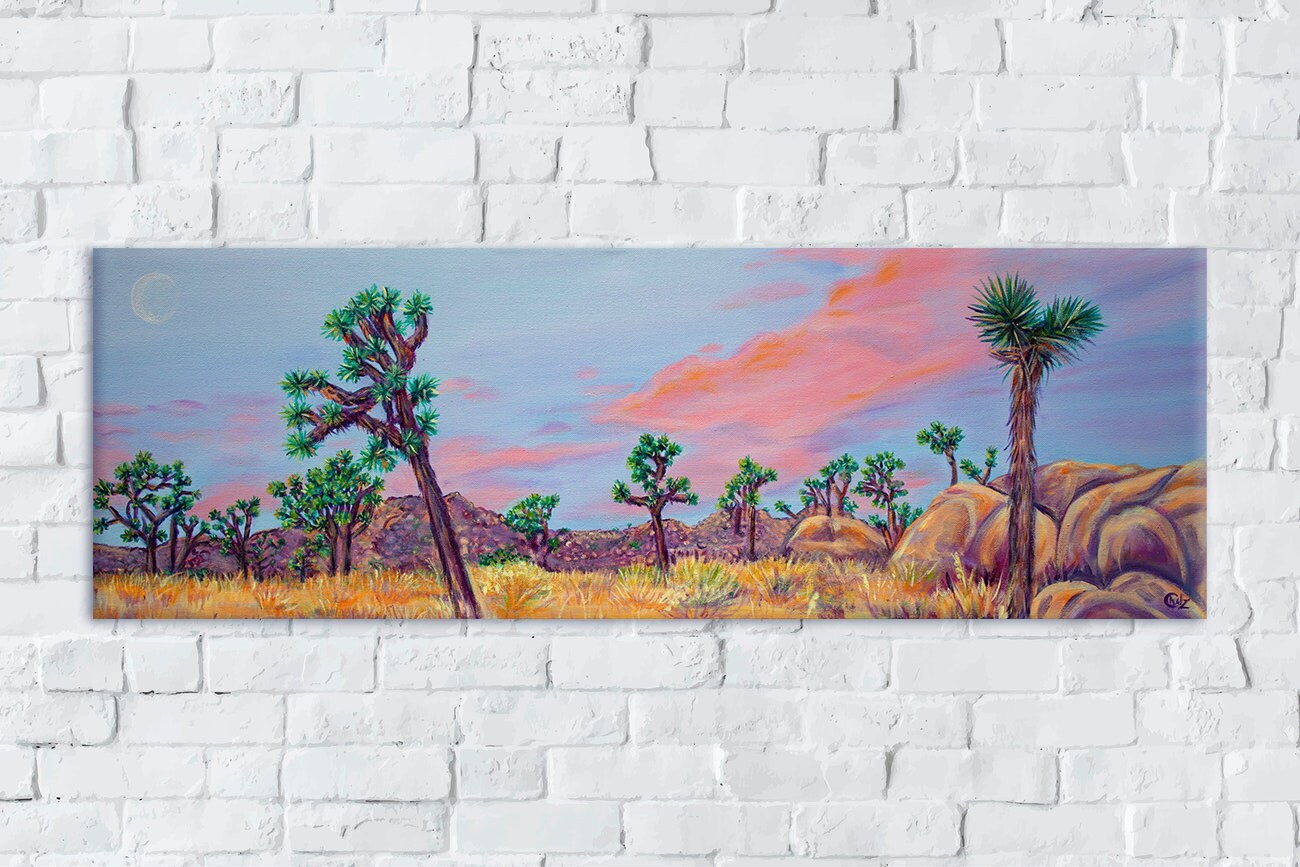 Joshua Tree Painting Set Of 3 Wall Art Original Painting National Park ...