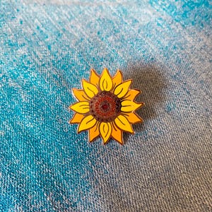 Sunflower Pin | Gifts for Sunflower Lovers | Sunflower Accessories ...