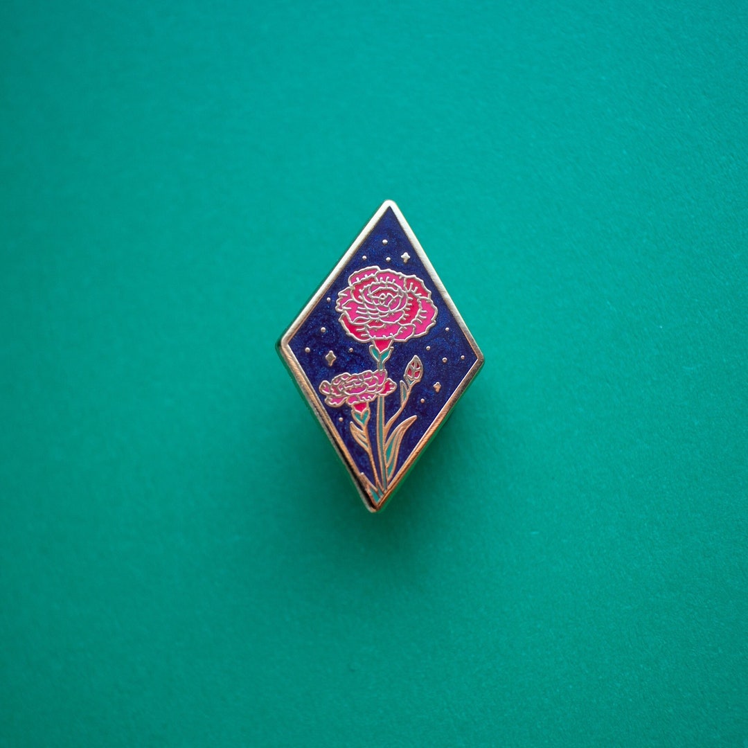 Carnations Pin Flower Accessories Carnations Enamel Pin Flower Pin Boho ...