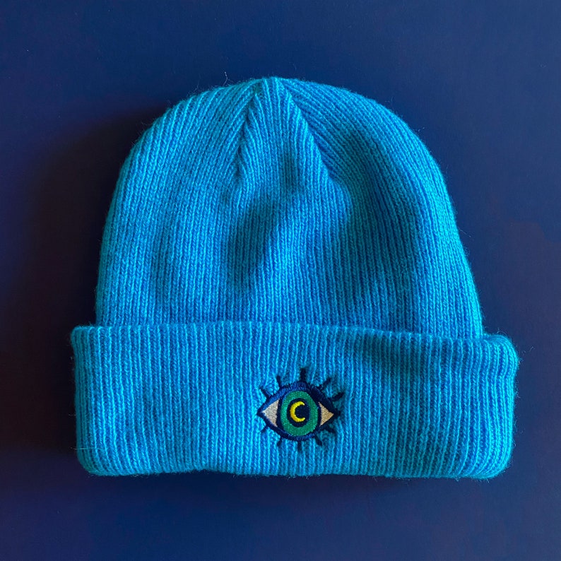 Eye Beanie Embroidered Third Eye Hat Eye Accessories Eye - Etsy