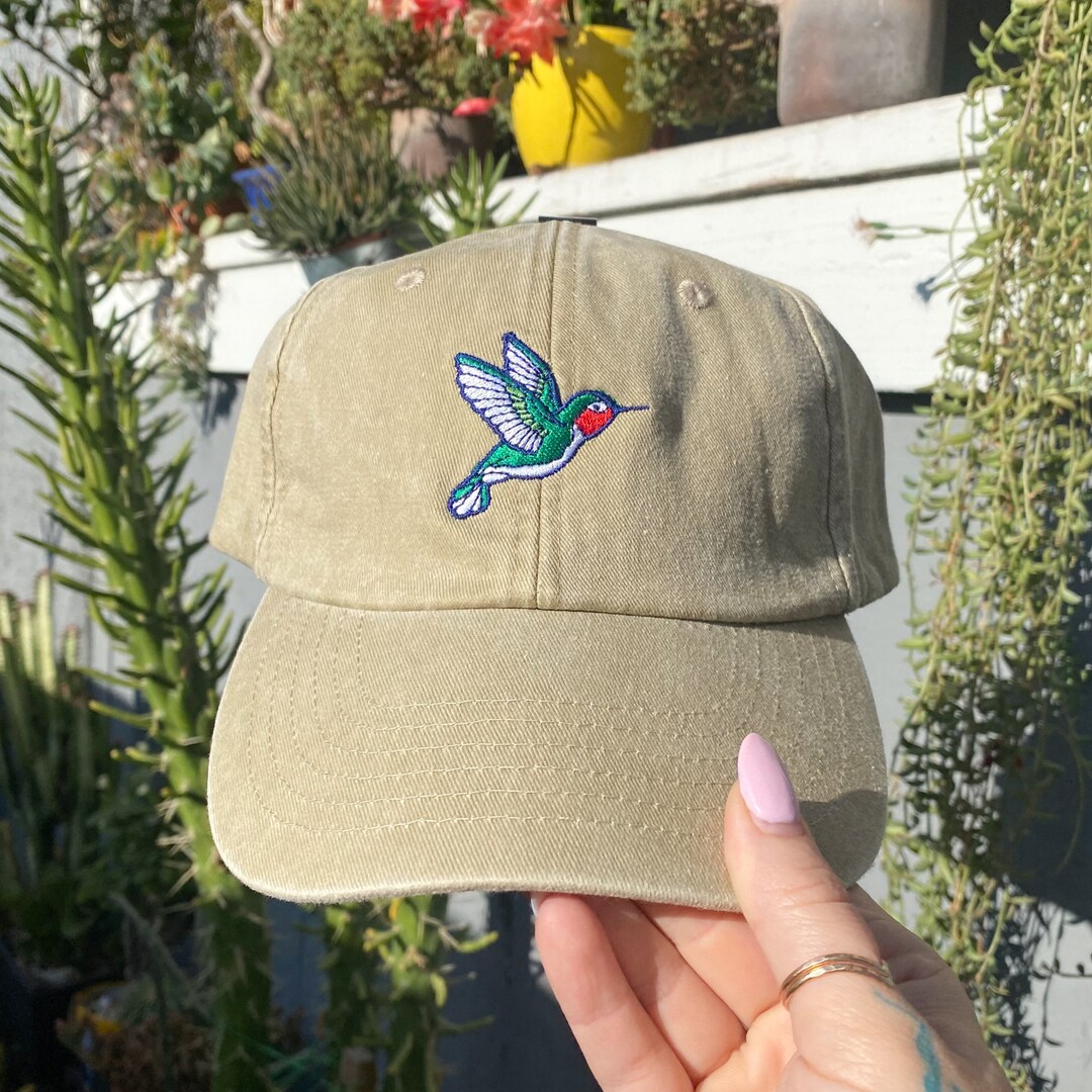 Hummingbird Hat | Hummingbird Gift | Unisex Hat | Tan Cap | Hummingbird ...