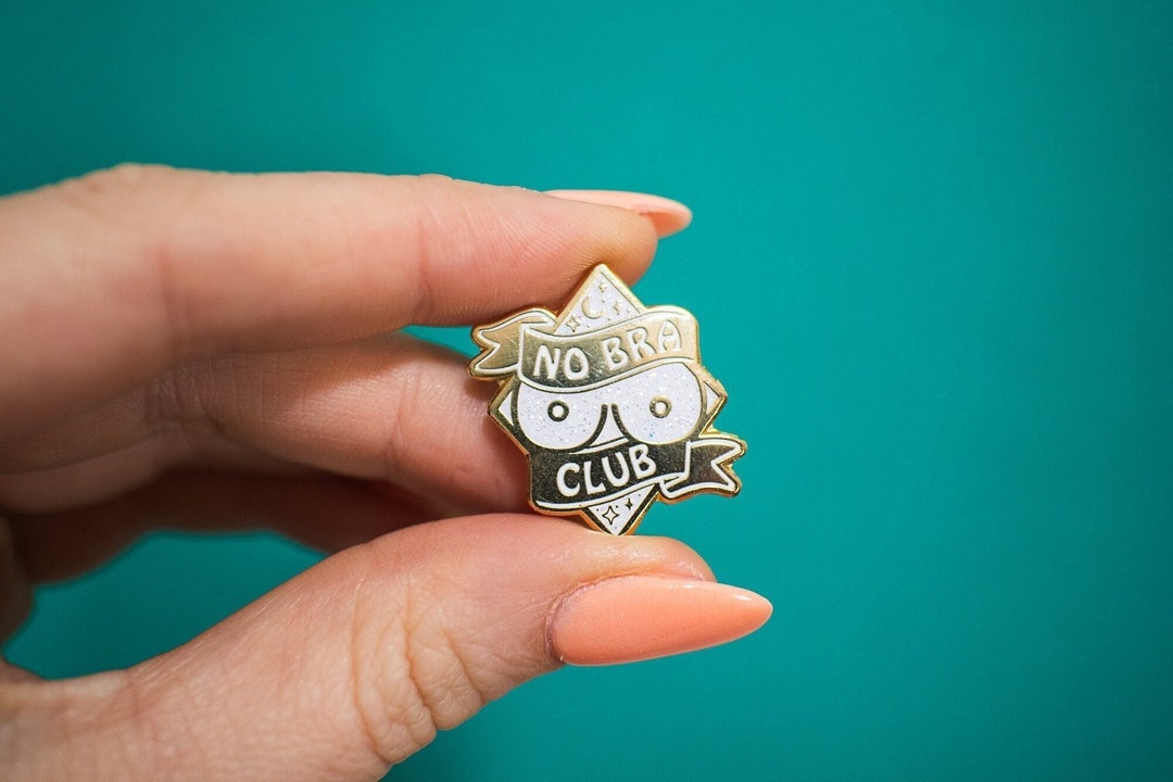 No Bra Club Pin Boobs Enamel Pin Free The Nipple Feminist Ts