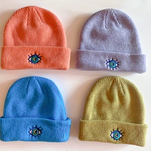 Eye Beanie Embroidered | Third Eye Hat | Eye Accessories | Eye Lover ...