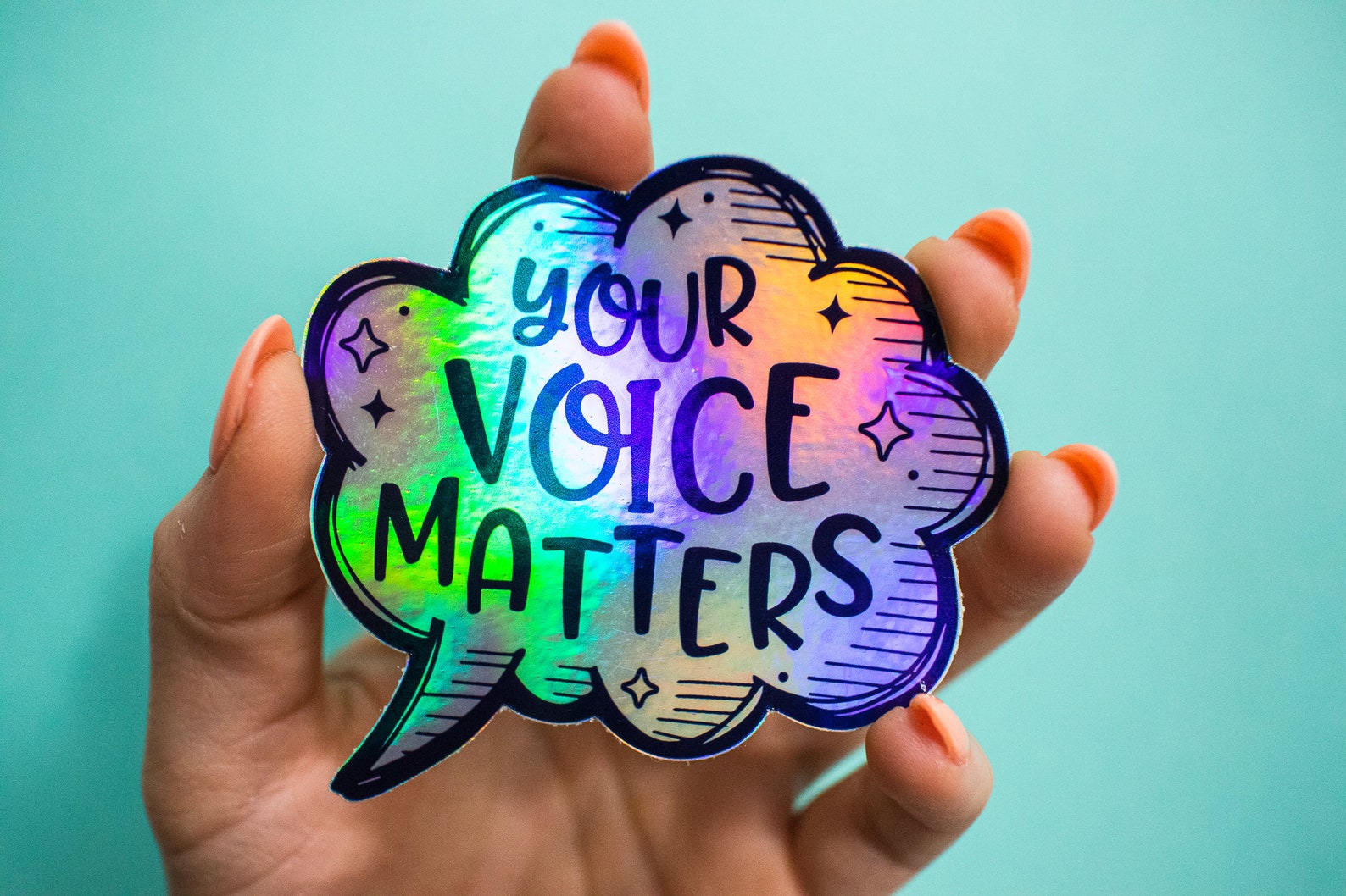 Your Voice Matters Sticker Holographic Inspirational Unity | Etsy
