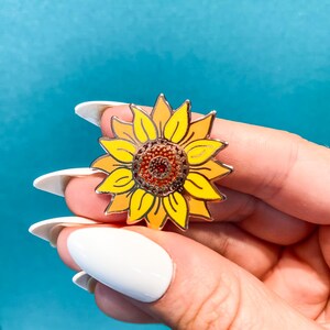 Sunflower Pin | Gifts for Sunflower Lovers | Sunflower Accessories ...