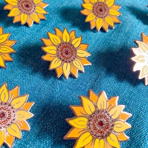 Sunflower Pin | Gifts for Sunflower Lovers | Sunflower Accessories ...