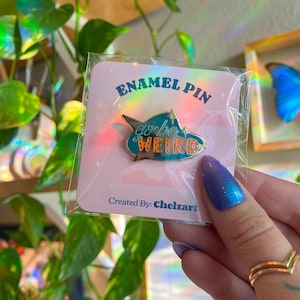 Be Weird Enamel Pin | Stay Weird Pin | Inspirational Accessory | Mid ...