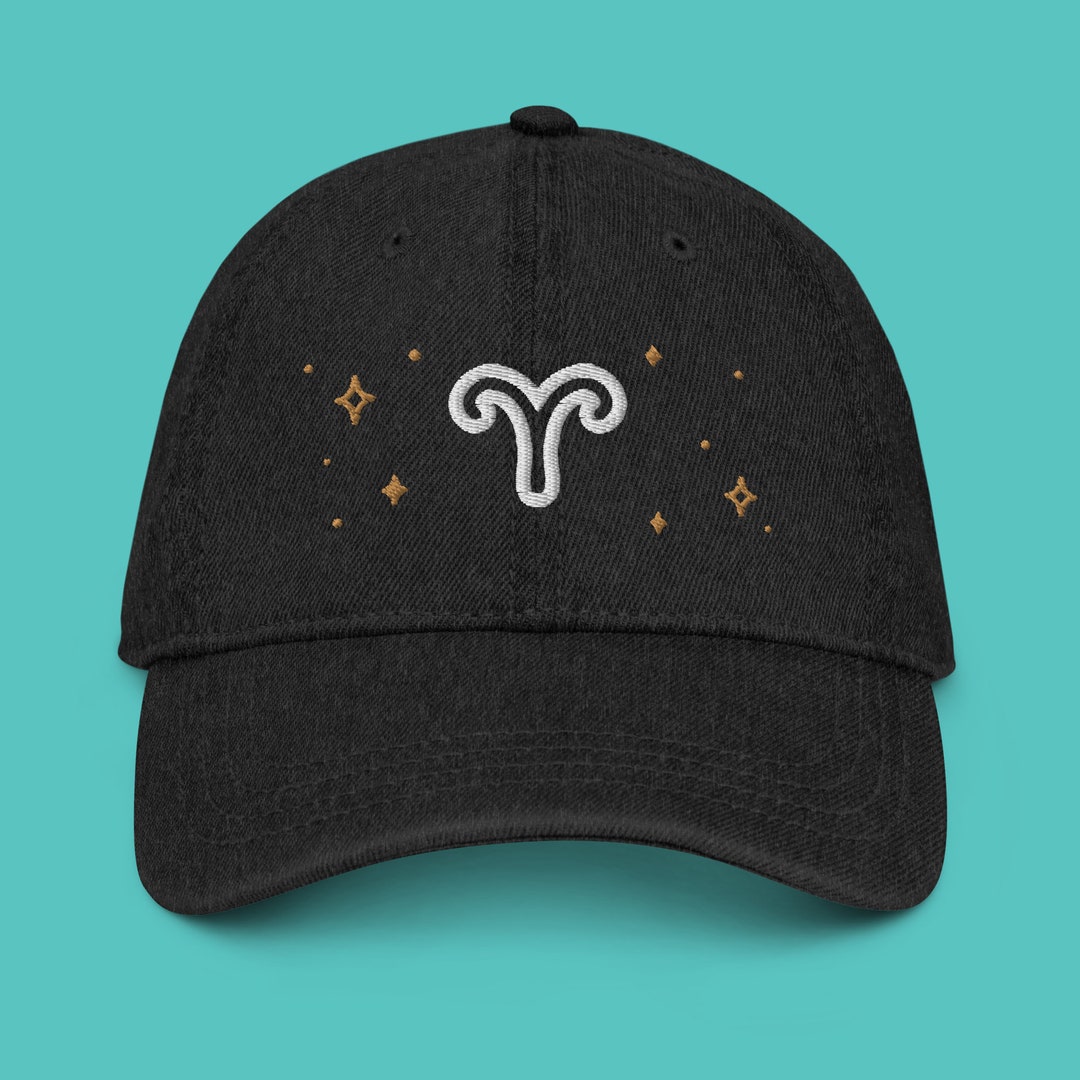 Aries Denim Hat Embroidered | Aries Gift Ideas | Aries Apparel ...
