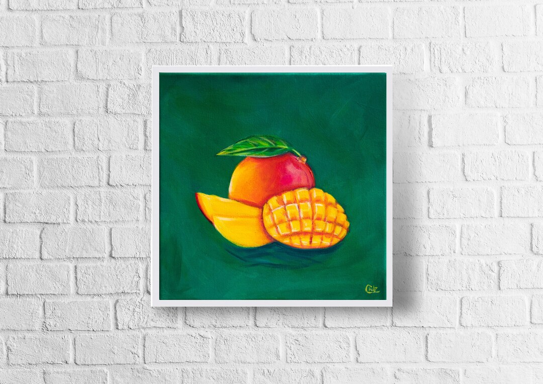 Mango Art Print | Colorful Mangoes Painting | Fruit Lovers | Fruit Gift ...