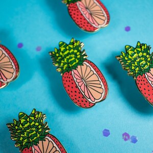 Fruit Enamel Pin | Fruit Lover Gifts | Fruit Accessories | Vegan Gift ...