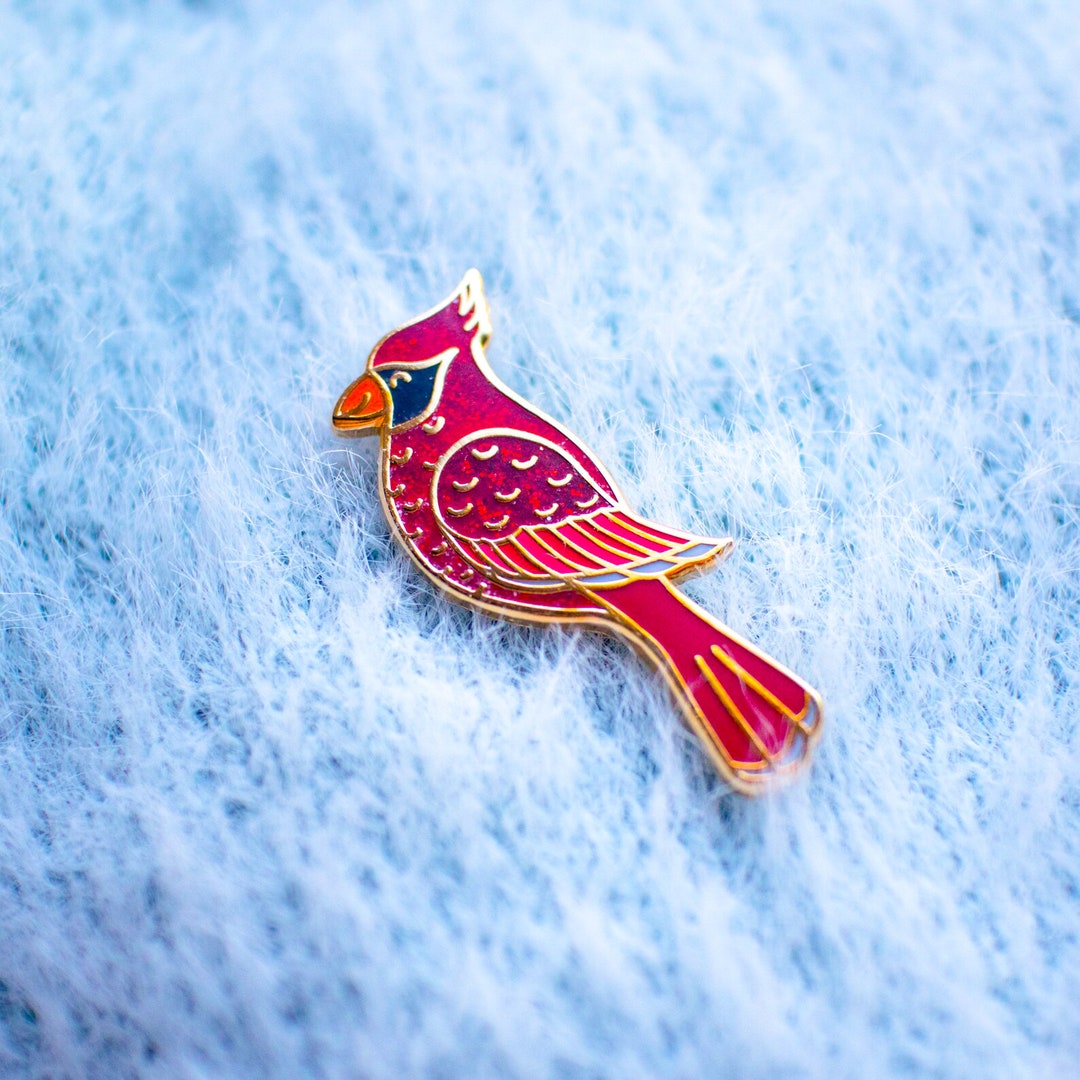 Cardinal Pin | Cardinal Gifts | Cardinal Enamel Pin | Bird Lover Gift ...