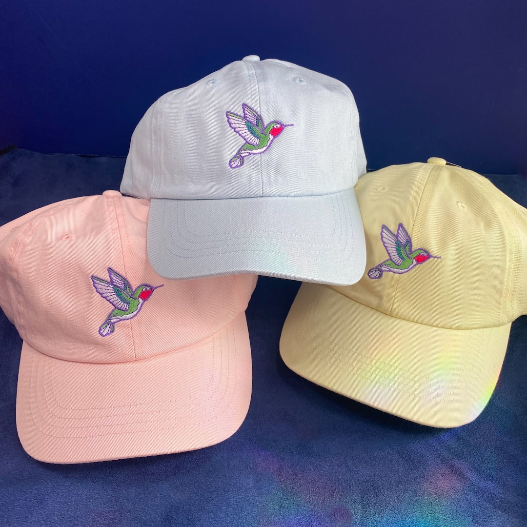 Hummingbird Hat | Hummingbird Cap Embroidered | Pastel Dad Hat ...