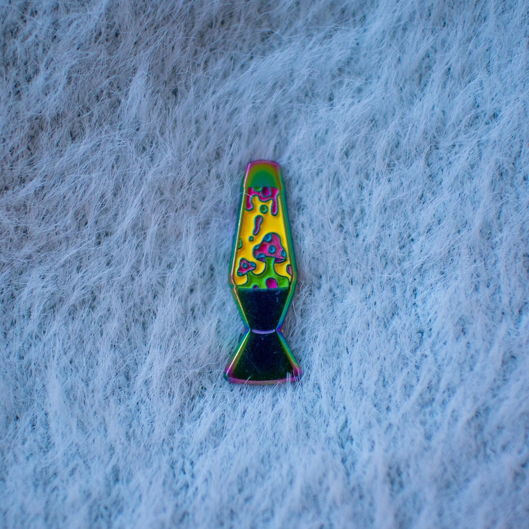 Mushroom Lava Lamp Pin | Hippie Gifts | Mushroom Accessories | Glow in ...