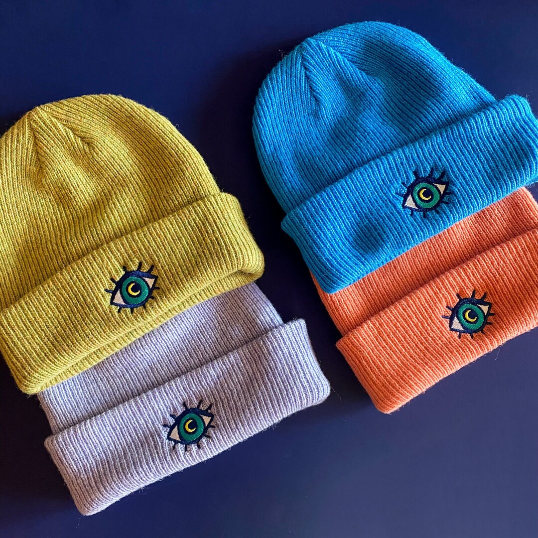Eye Beanie Embroidered | Third Eye Hat | Eye Accessories | Eye Lover ...