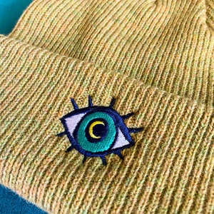 Eye Beanie Embroidered | Third Eye Hat | Eye Accessories | Eye Lover ...