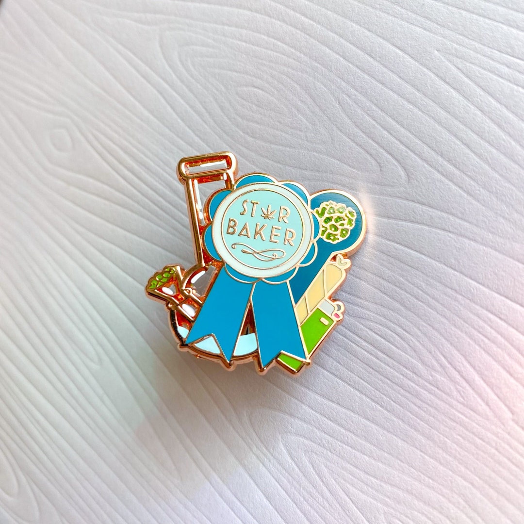 Star Baker Pin | Weed Enamel Pin | Weed Accessories | Baked AF | Gifts ...