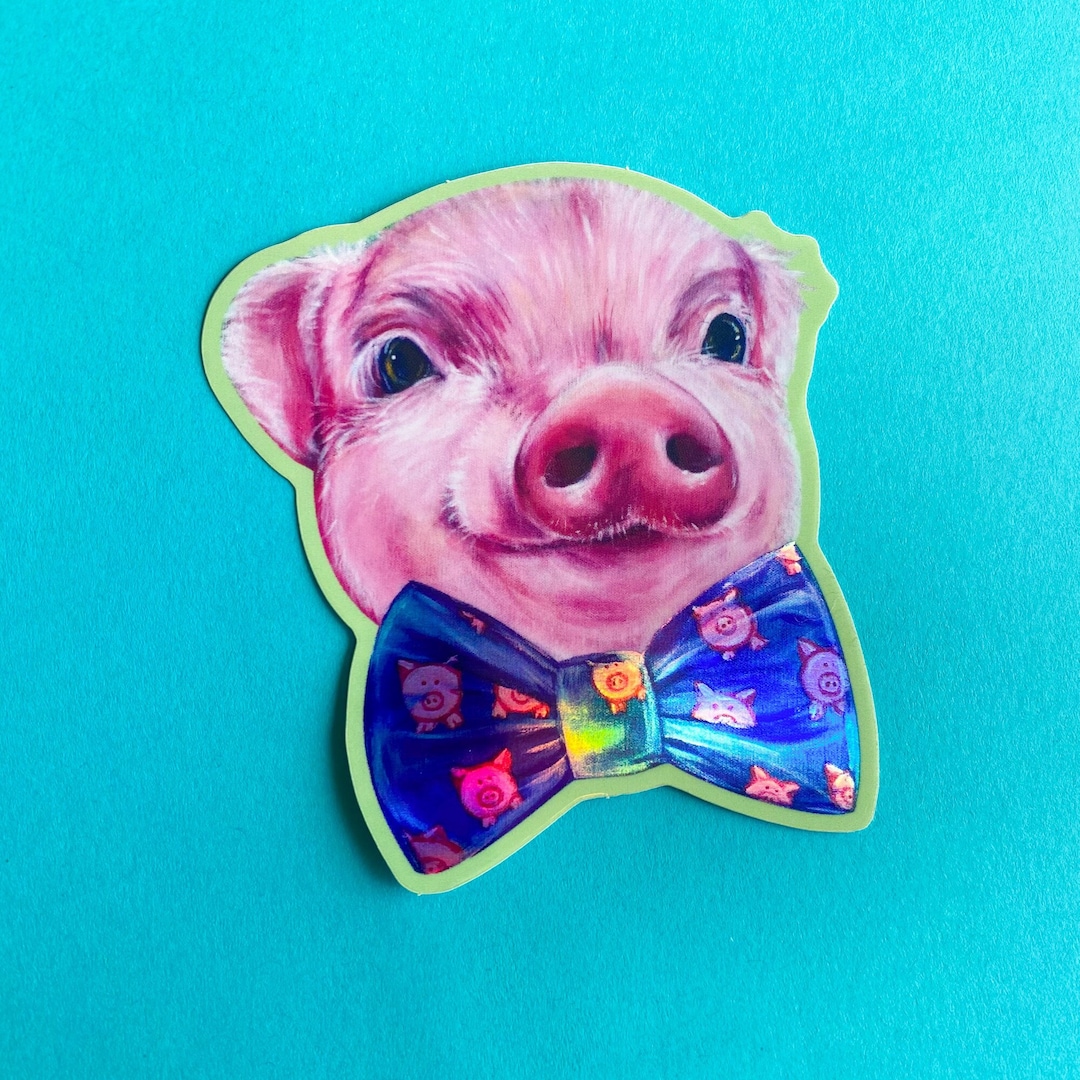 Pig Sticker | Pig Gifts Ideas | Pig Accessories | Cute Piglet Sticker ...