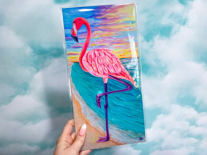 Flamingo Art Print 6x12 | Flamingo Painting | Flamingo Decor | Flamingo ...