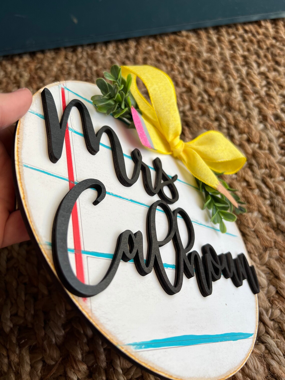 Teacher Gift, 3D Name Sign Classroom Decor- Teacher Graduation Gift ...