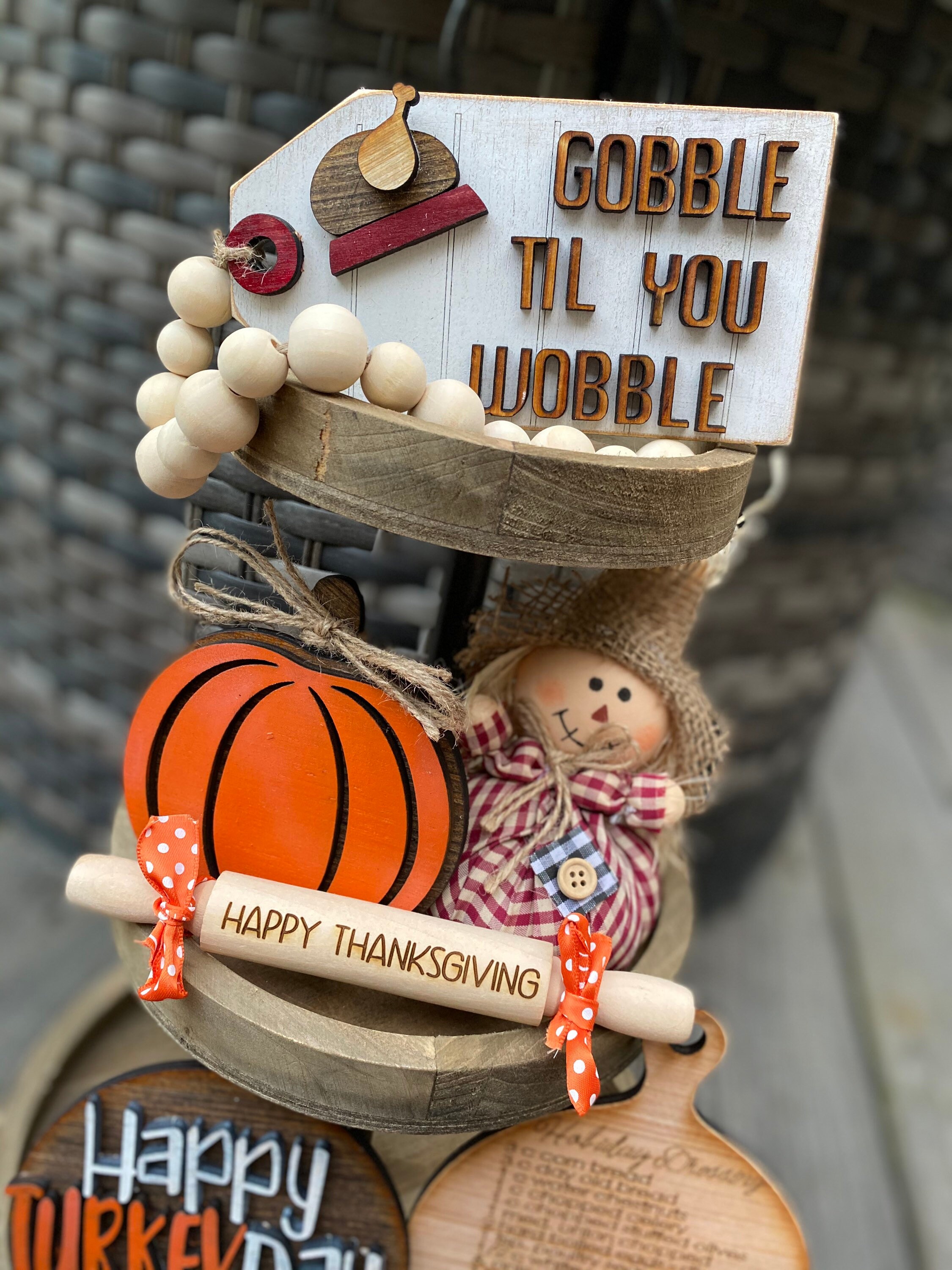 Thanksgiving Signs / Gobble Til You Wobble / 3d Signs / Happy | Etsy