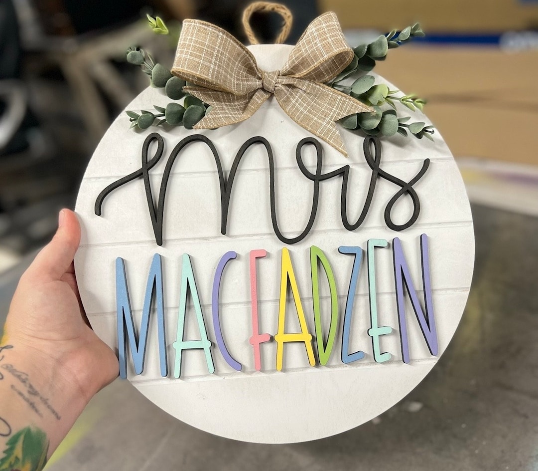 Teacher Gift,3d Cut Name Sign Classroom Decor- Teacher Graduation Gift ...