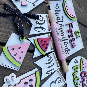 Sweet Summertime 3D Sign, Teired Tray Sign, Watermelon Decor, Mini ...