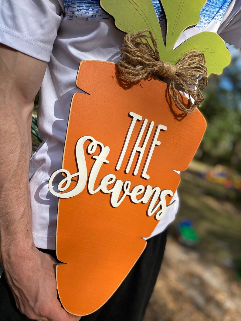 Easter Door Hanger, Carrot Door Hanger, Easter Door Hanger, Spring Door ...