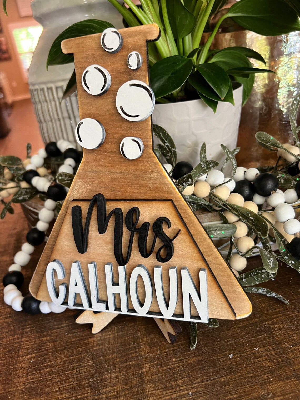 Science Teacher Name Sign 3D Printed Name Plate Science Teacher Gift ...