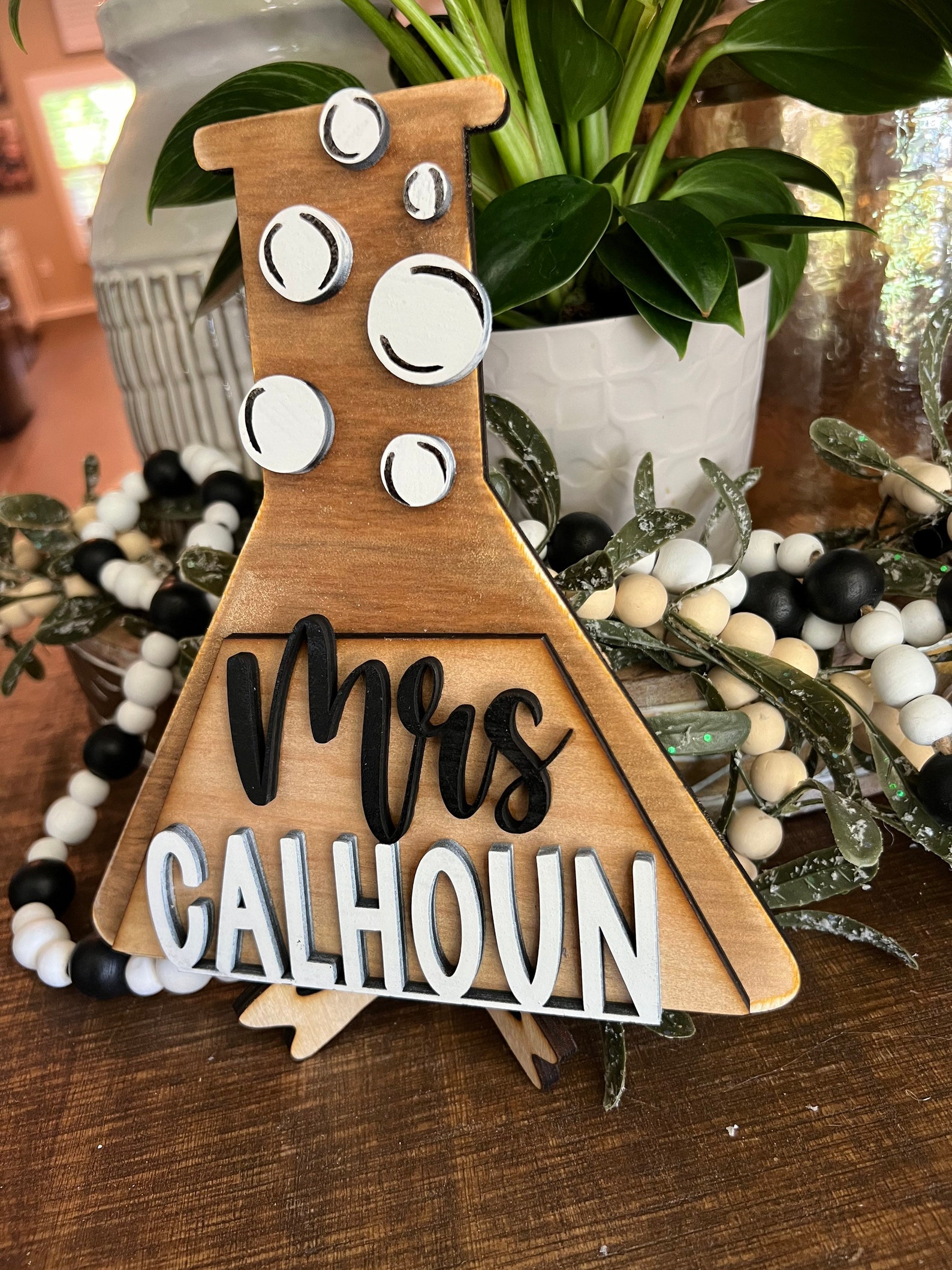 Science Teacher Name Sign 3D Printed Name Plate Science Teacher Gift ...